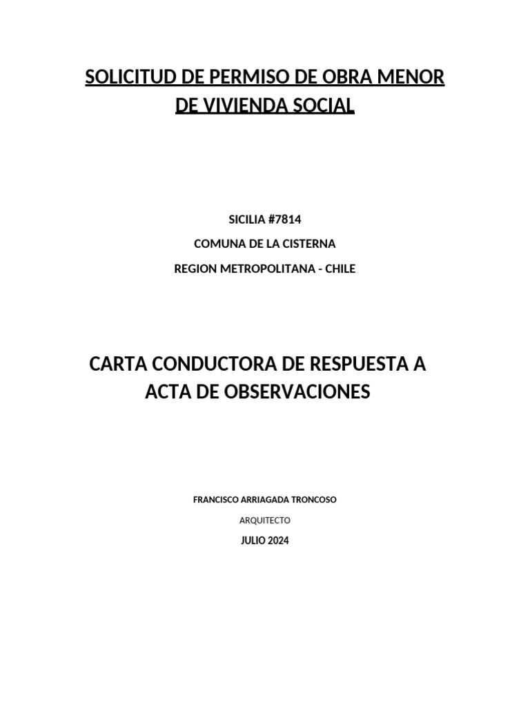 00-Carta Conductora Casa Sicilia | PDF