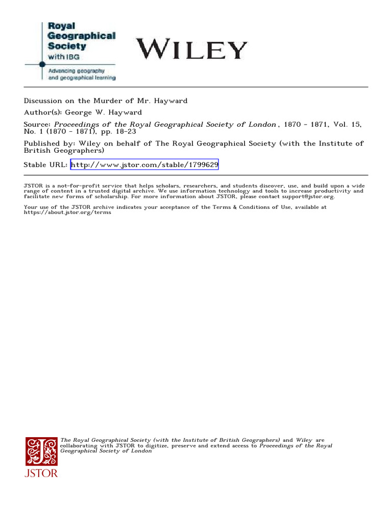 Discussion on Mr. Hayward's Murder | PDF