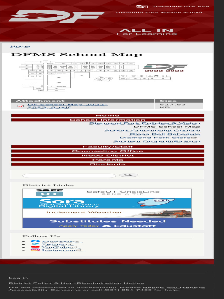 DFMS School Map Diamond Fork Middle School | PDF