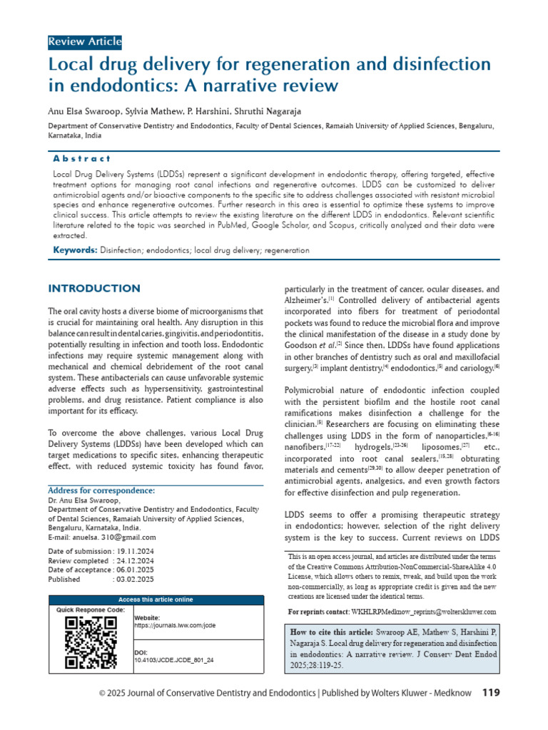 Local Drug Delivery For Regeneration And.3 | PDF | Tissue Engineering ...