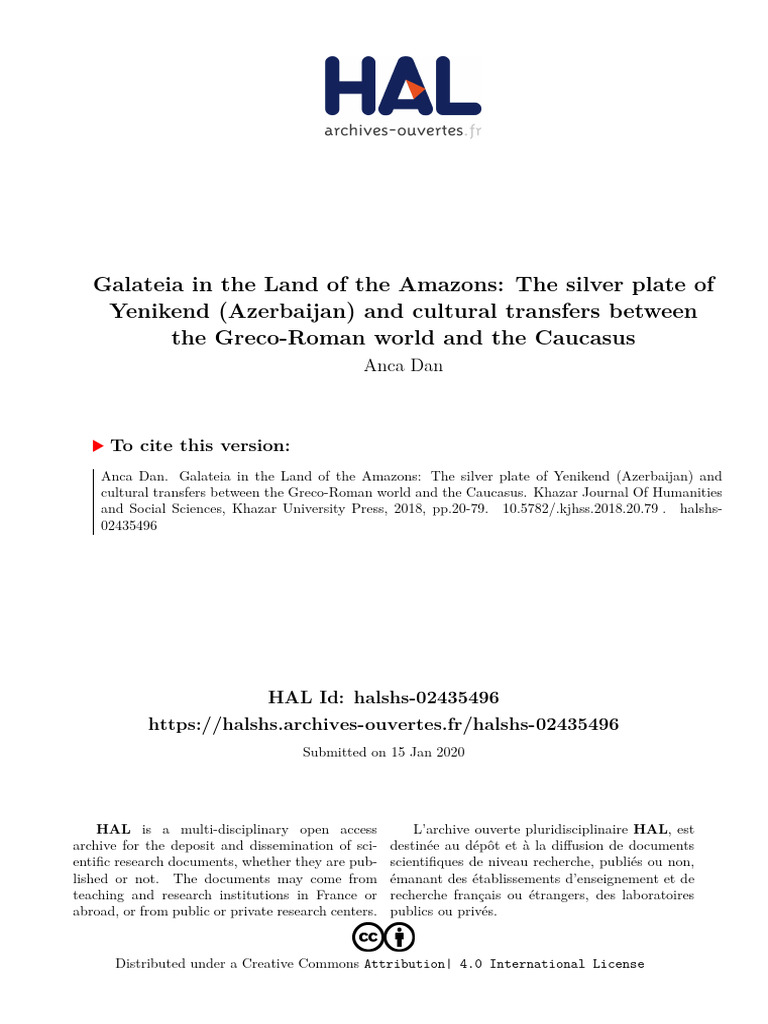 Galateia in The Land of The Amazons The | PDF | Nereids | Roman Empire