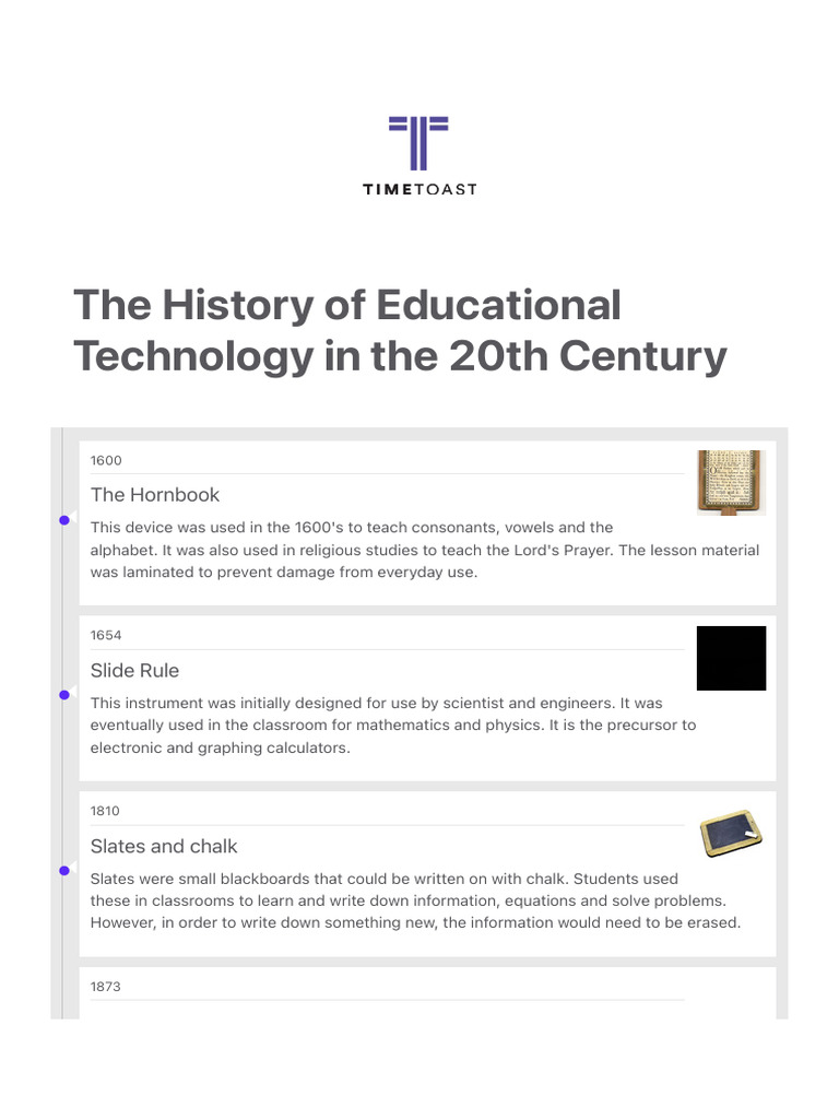 20th Century Educational Technology History | PDF | Educational ...