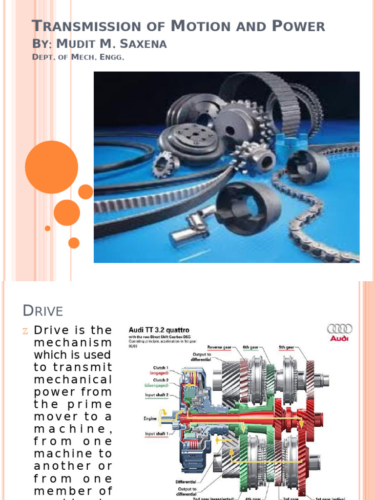 4.2. Transmission of Motion and Power | PDF | Belt (Mechanical) | Gear