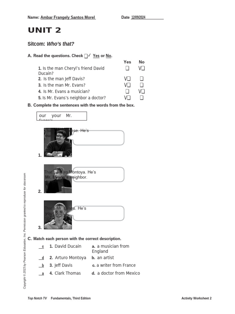 UNIT 02 Video Worksheets | PDF