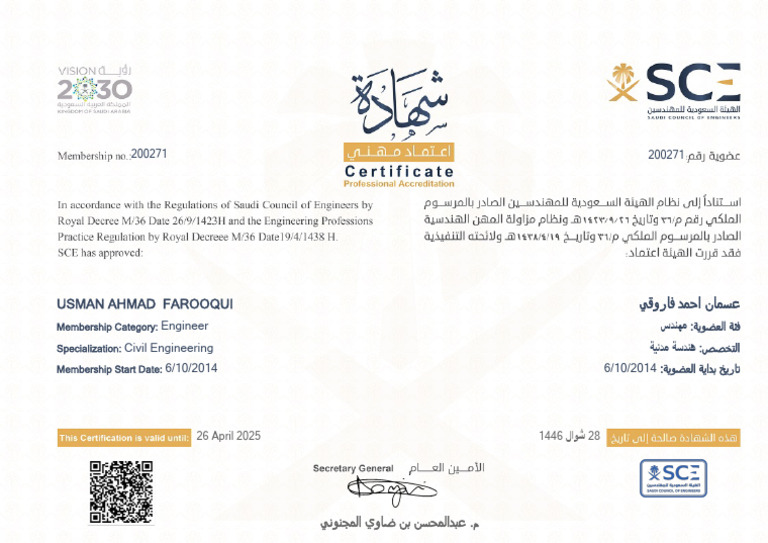 Civil Engineer Membership Details | PDF
