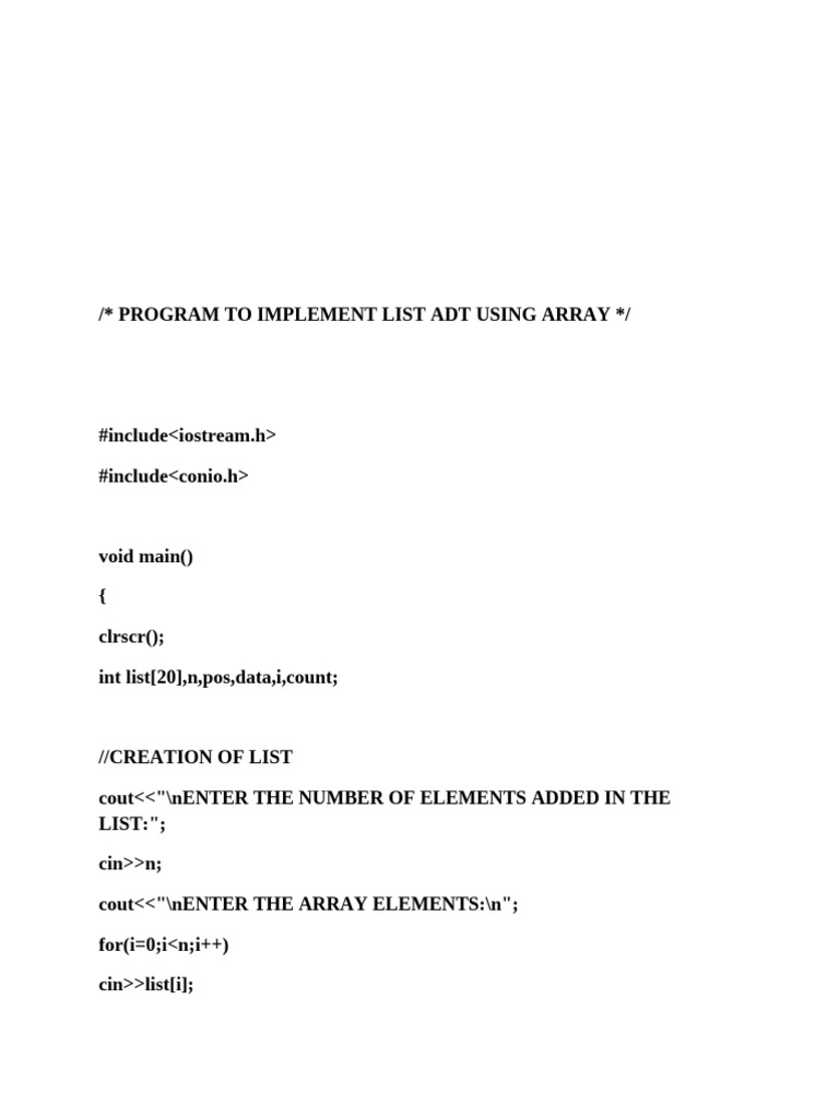 1.array Adt | PDF