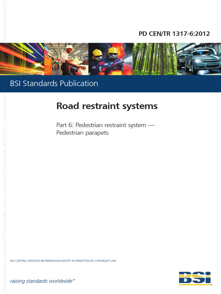 Pedestrian Parapets Standards Guide | PDF | Screw | Road