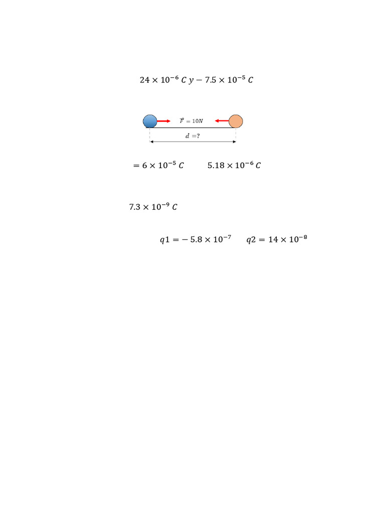 Ejercicio Ley de Coloumb | PDF
