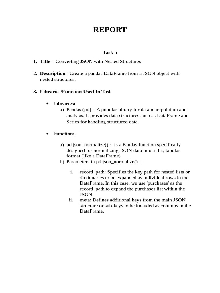 JSON to DataFrame with Pandas | PDF