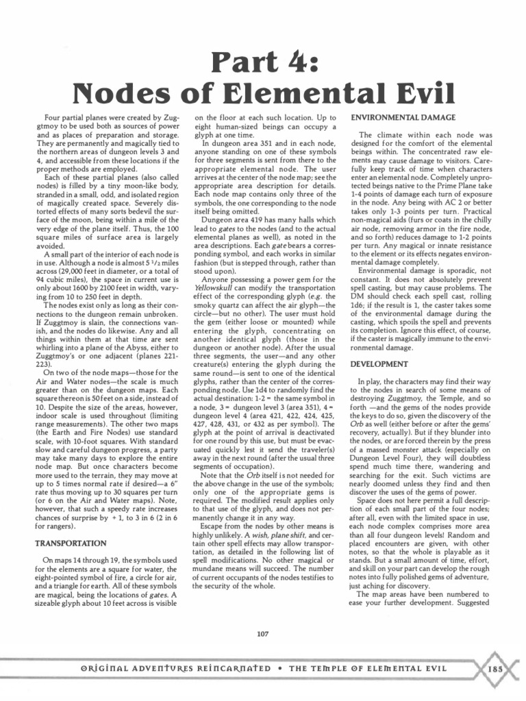 1e Nodes of Elemental Evil | PDF
