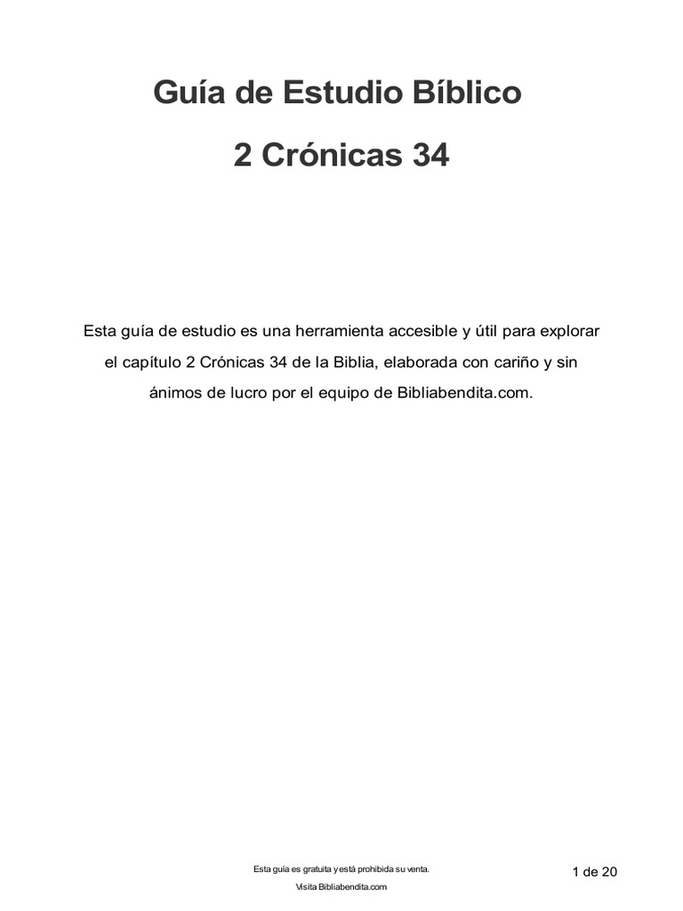 2 Cronicas 34 | PDF | Templo en jerusalén | Biblia