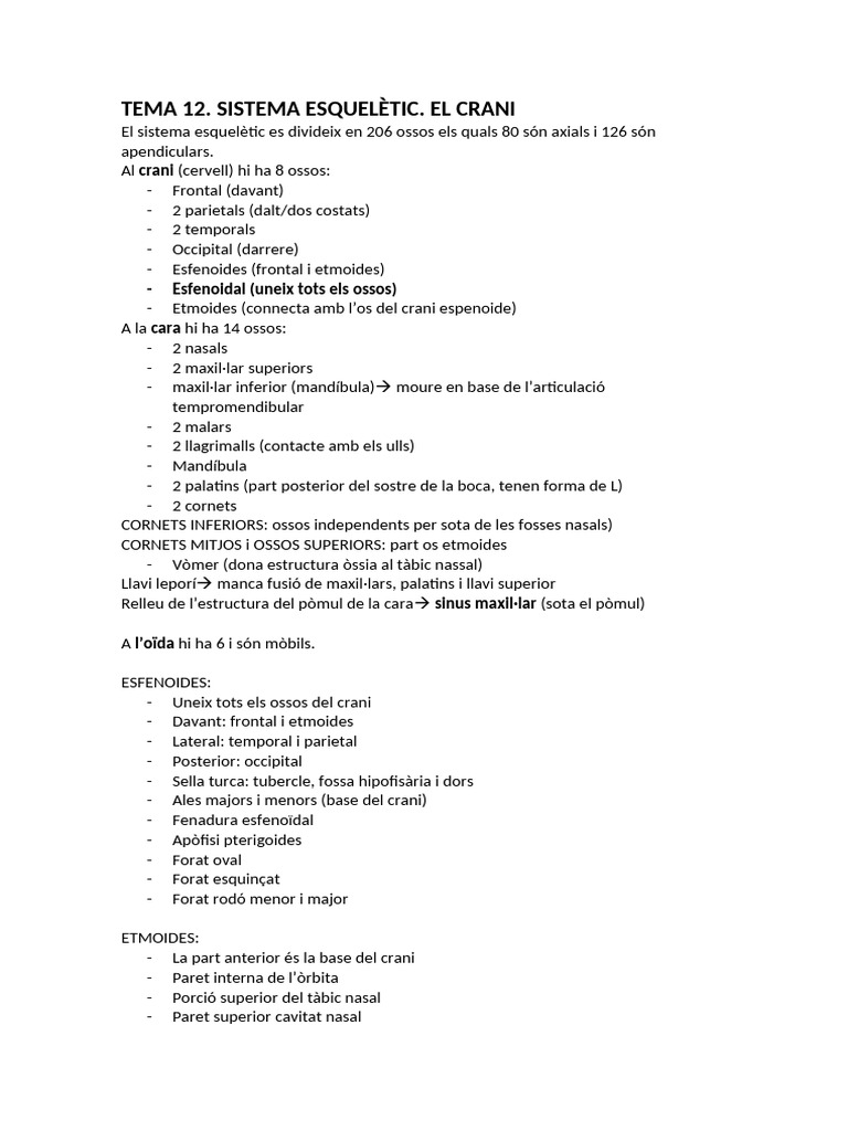 Tema 12. Crani | PDF