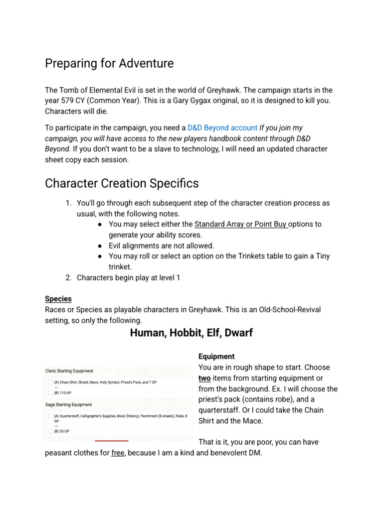 Preparing For Adventure | PDF