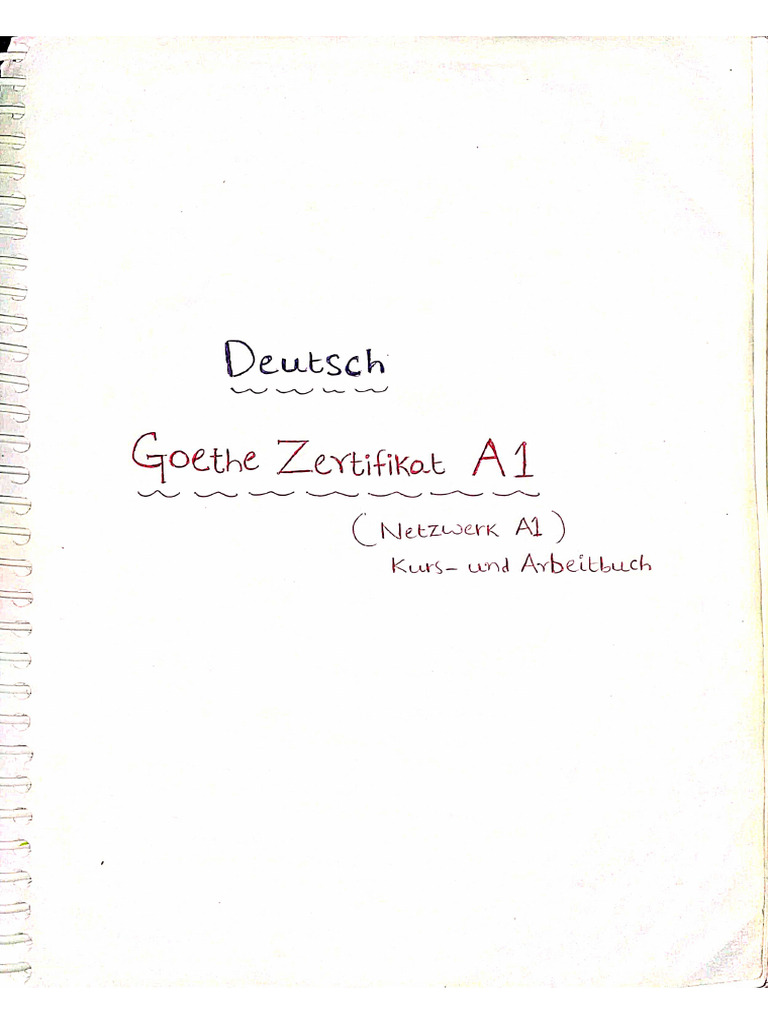 My Deutsch Notes A1 & A2 | PDF