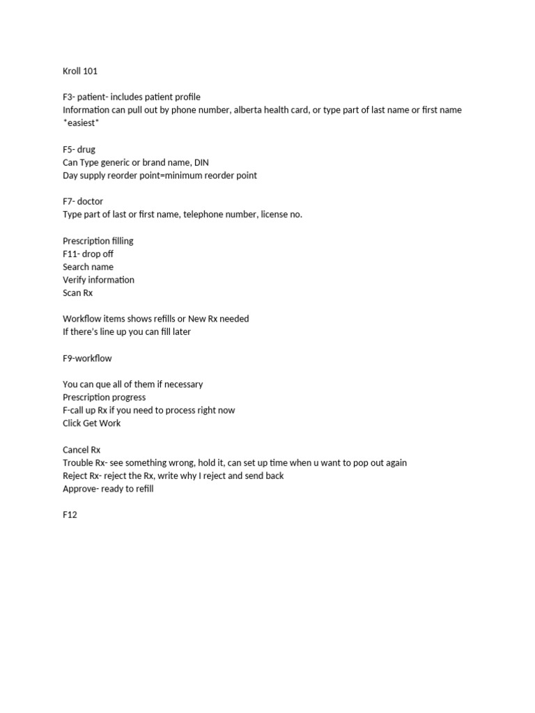 Kroll Pharmacy Software Overview | PDF