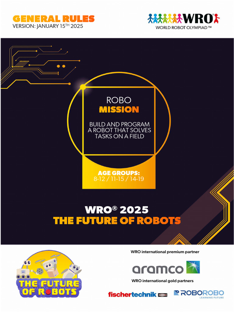 WRO 2025 RoboMission General Rules | PDF