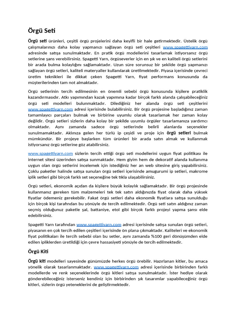 1500 - Örgü Seti | PDF