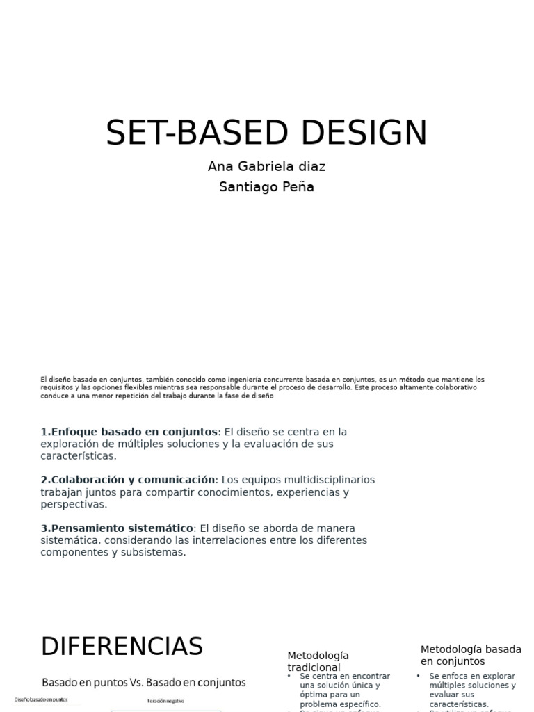 Set-Based Design - Preliminar | PDF | Diseño