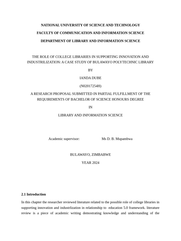 preliminary 2 | PDF | Librarian | Libraries