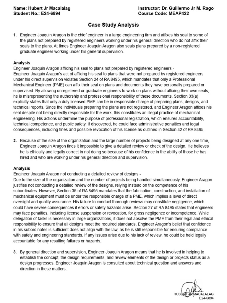 Engineering Ethics Case Study Analysis | PDF | Justice | Crime & Violence