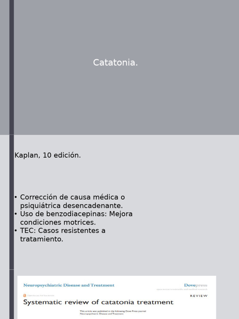Catatonia, Tratamiento | PDF | Enfermedades y trastornos humanos ...