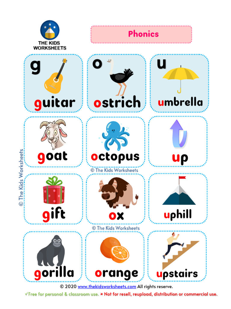 Phonics Worksheets for Kids | PDF