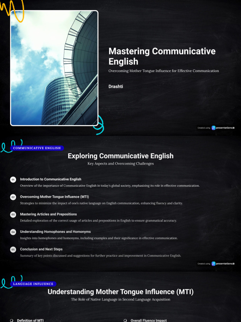 Mastering Communicative English Overcoming Mother Tongue Influence | PDF