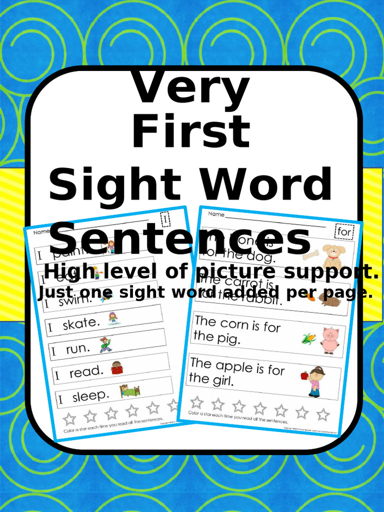 Very First Sight Word Sentences | PDF