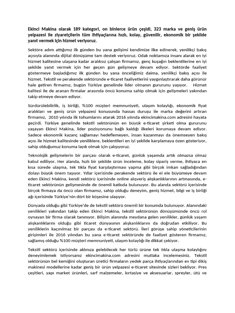 1000 - Ekinci Makina | PDF