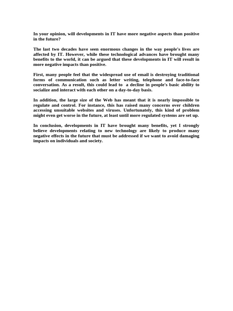 Model - Opinion Essay | PDF