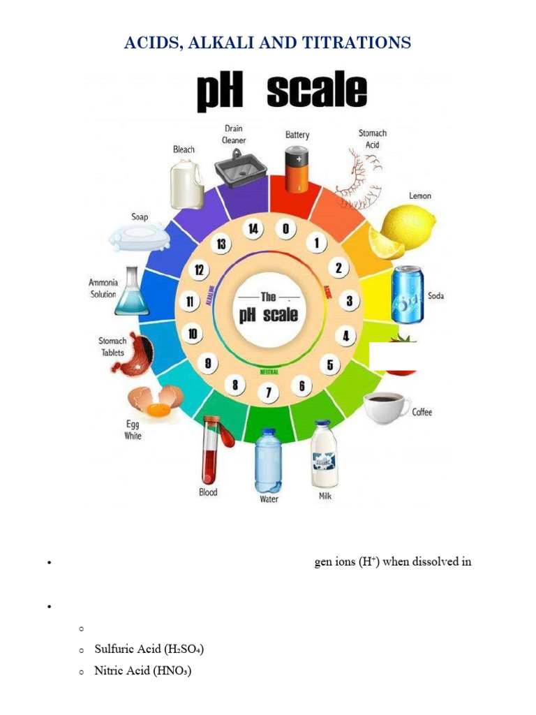 IGCSE Edexcel Unit-2, CH - 16 Acids, Alkali and Titrations | PDF | Ph | Acid