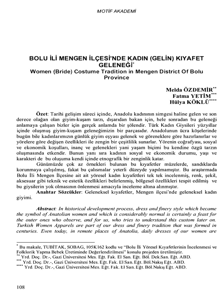 Bolu Li Mengen L Esi'Nde Kad N (Gelin) K Yafet Gelene I (#406118) - 441372 | PDF