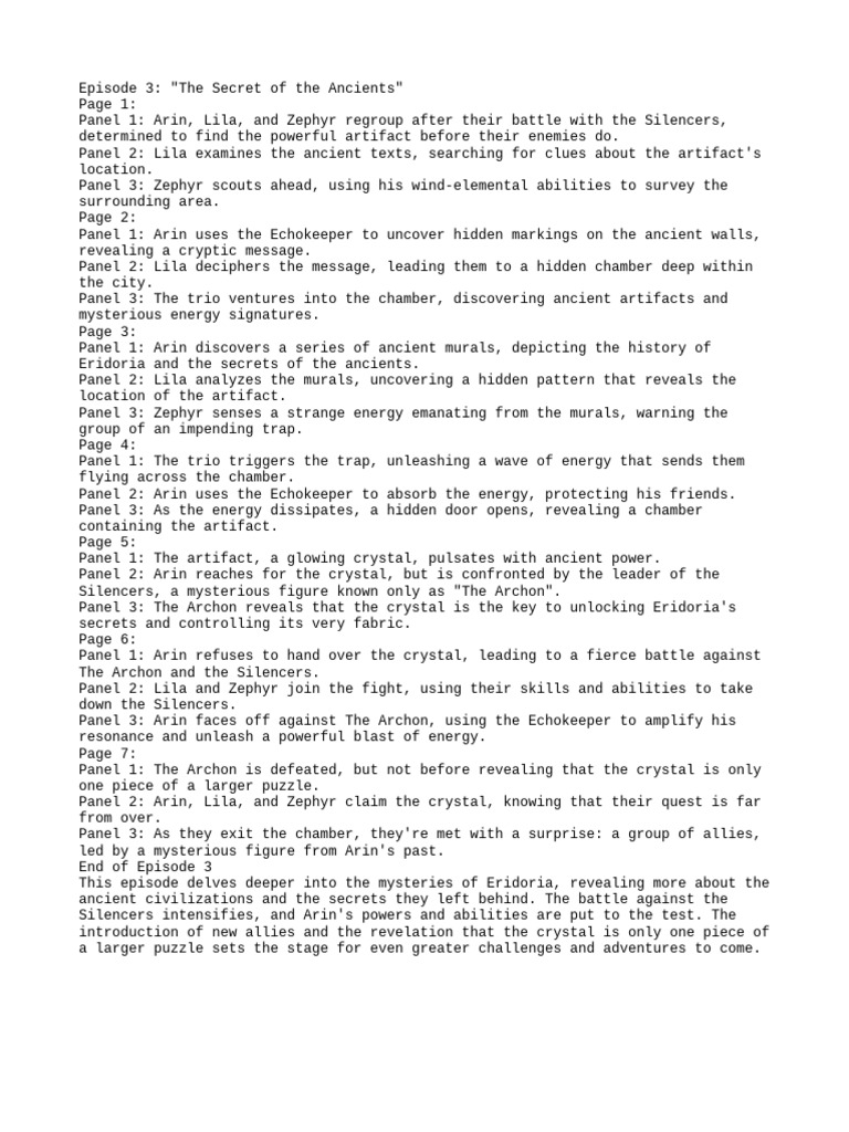 Episode 3 The Secret of The Ancient | PDF