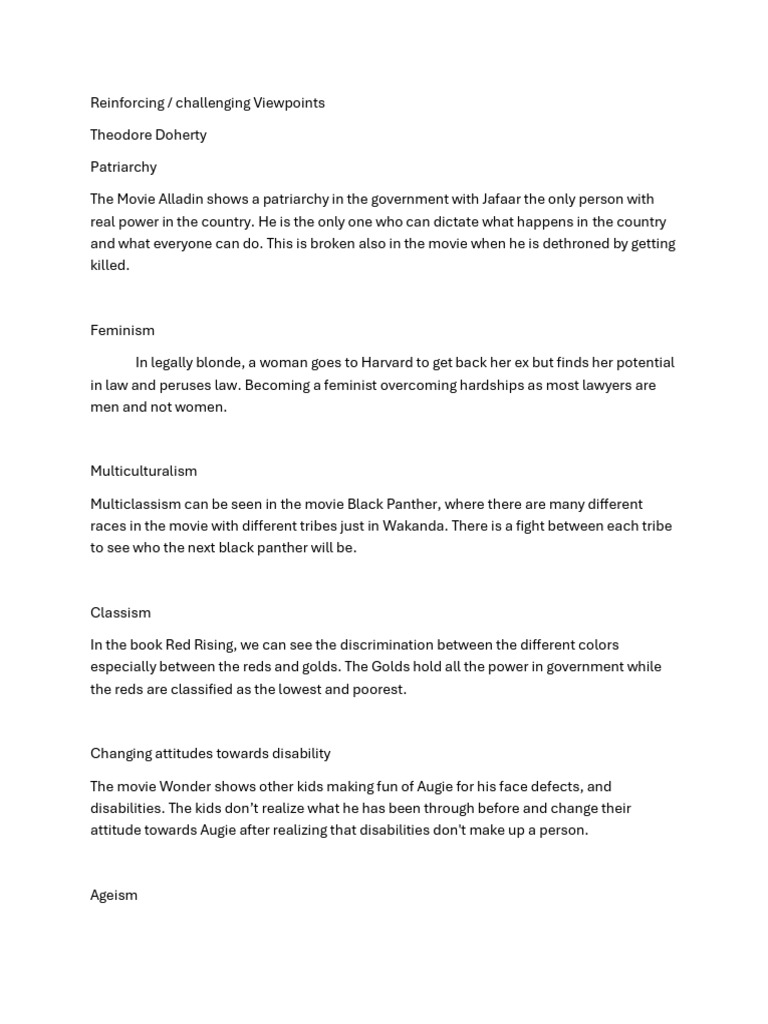 Exploring Social Themes in Media | PDF