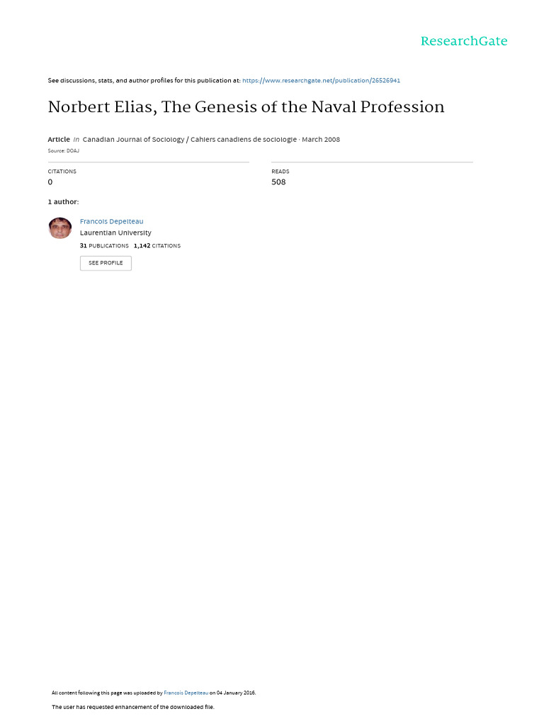 Sociology of Naval Profession | PDF | Sociology | Liberal Arts Education