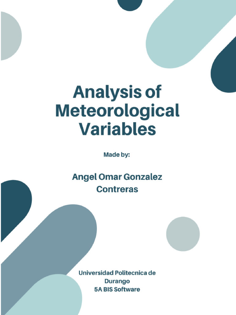 Meteorological Data Analysis Report | PDF | Humidity | Weather