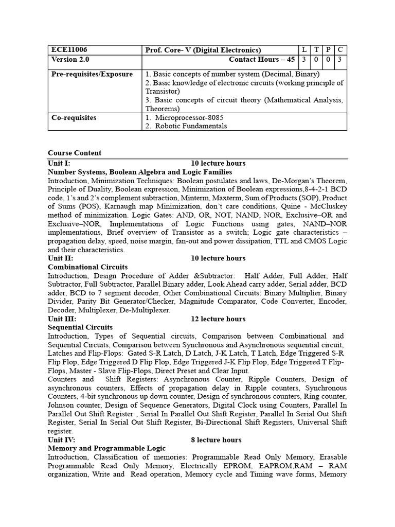 Digital Electronics Course Guide | PDF | Frequency Modulation | Modulation