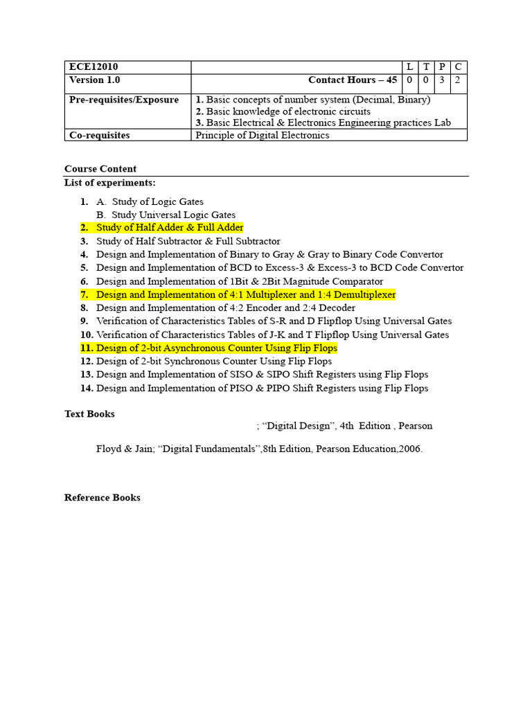 Digital Electronics Lab | PDF | Low Pass Filter | Filter (Signal Processing)