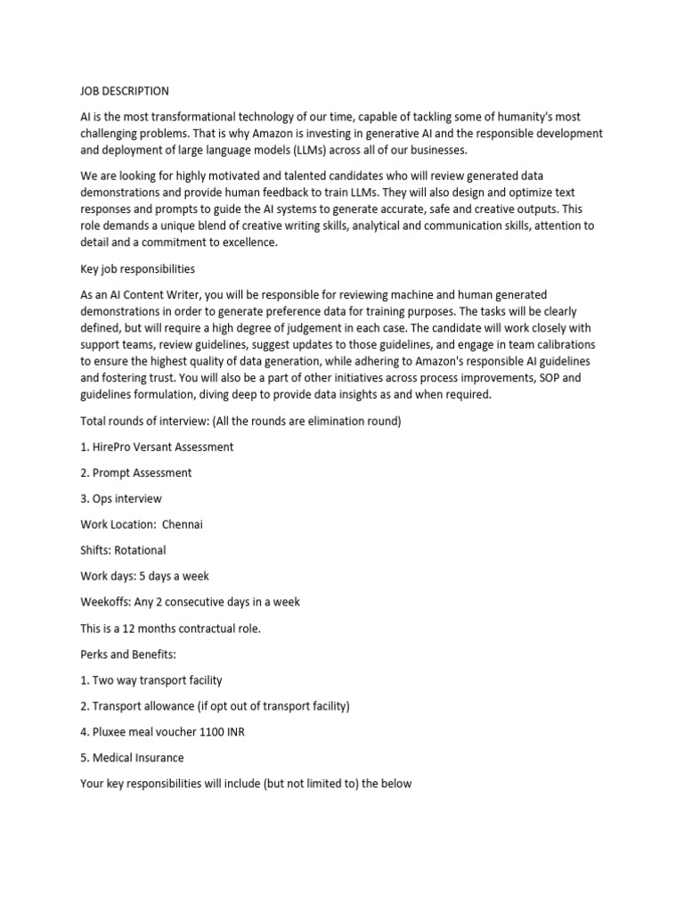 MAA AI Content Writer - JD | PDF | Artificial Intelligence ...