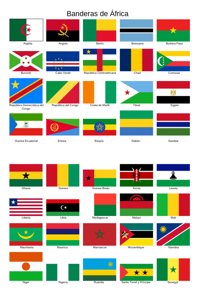 Banderas de los países de África | PDF