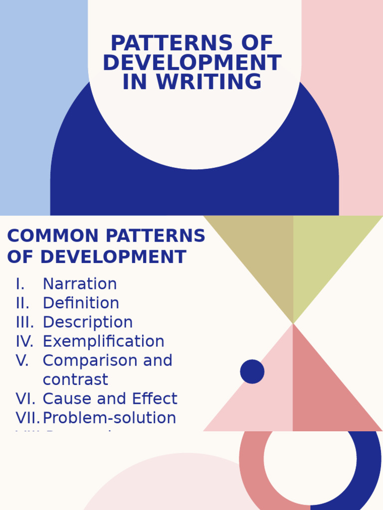 RW Lesson 3 Patterns of Development in Writing 2 | PDF | Essays | Causality