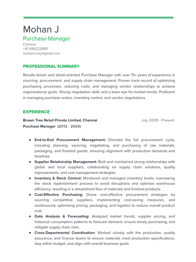 Mohan Resume | PDF | Business | Economies