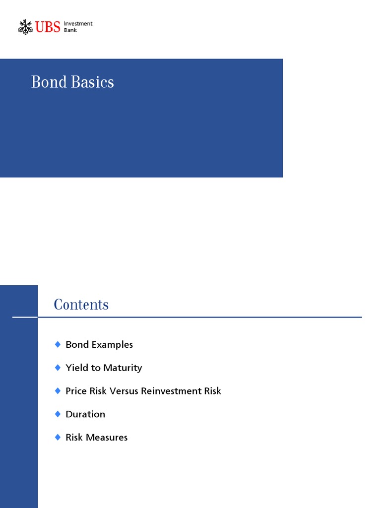 UBS - Bond Basics | PDF | Bond Duration | Bonds (Finance)