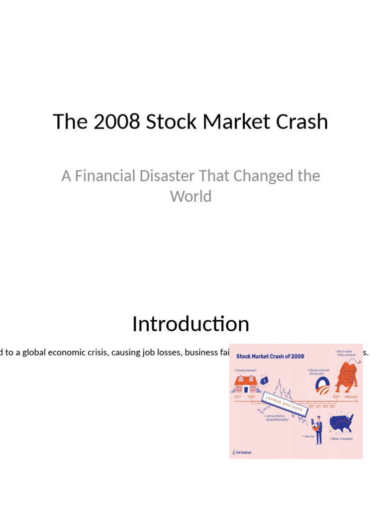 2008 Stock Market Crash Overview | PDF