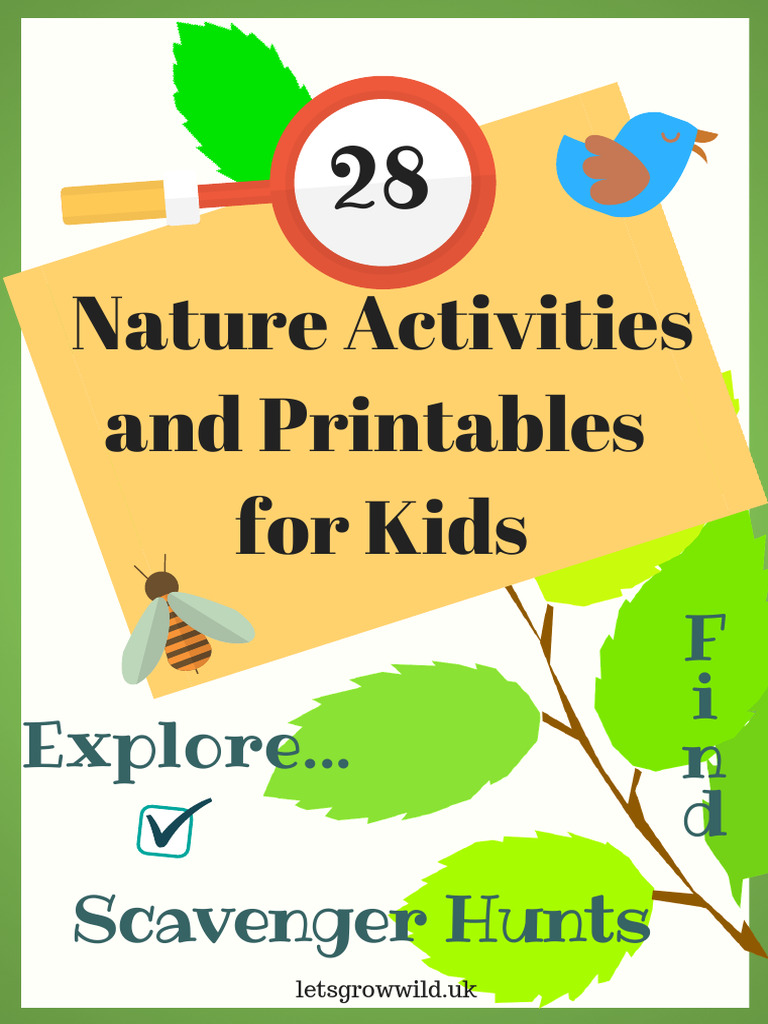 Printable Nature Worksheets Lets Grow Wild | PDF | Trees | Petal