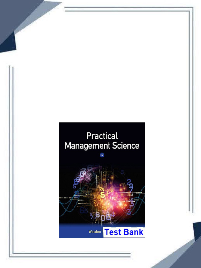 1873Complete Answer Guide for Practical Management Science 5th Edition ... 1873Complete Answer Guide for Practical Management Science 5th Edition ...