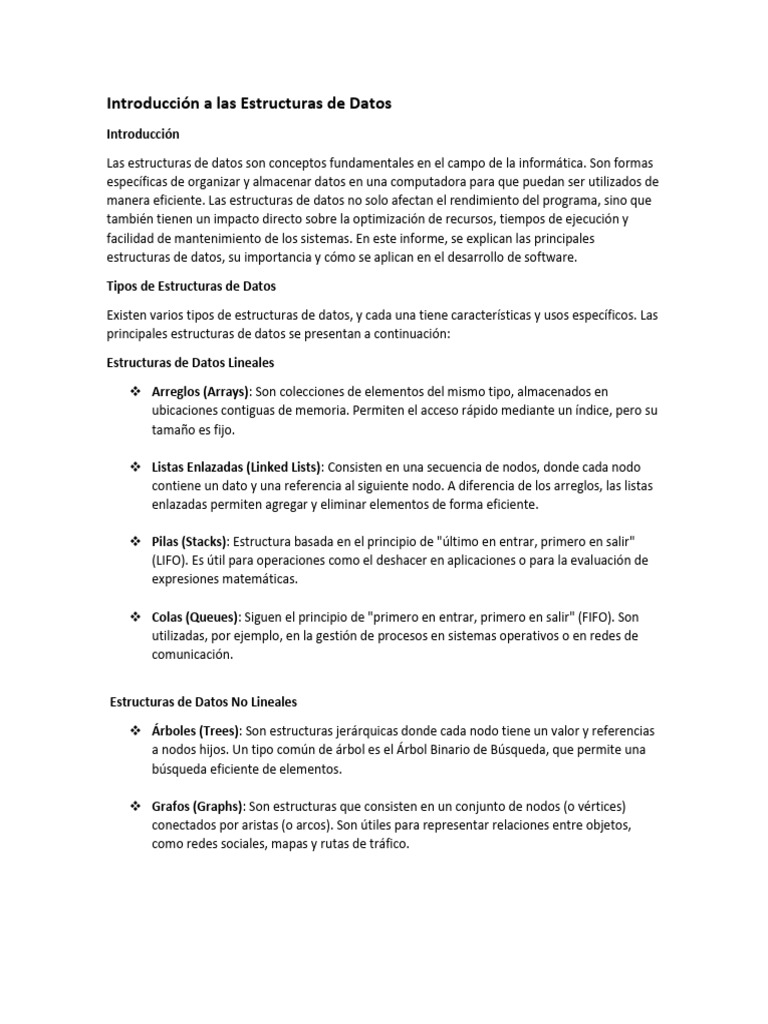 Introducción A Las Estructuras de Datos | PDF | Datos | Bases de datos
