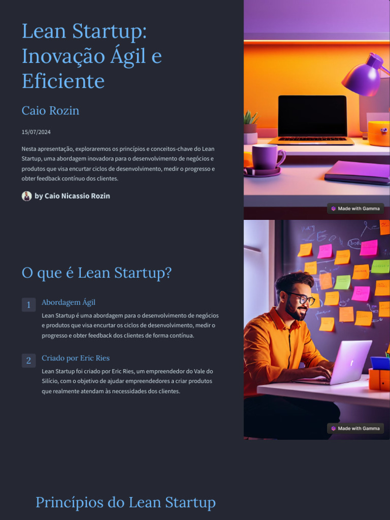 Lean Startup Inovacao Agil e Eficiente | PDF | Lean Startup (conceito) | Empresa Startup