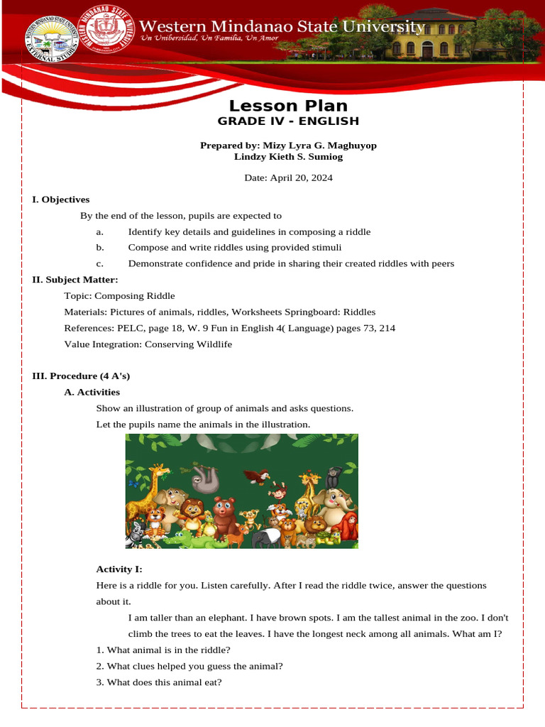 Health and Hygiene Lesson Plan | PDF | Hygiene | Riddle