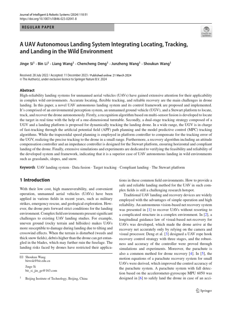 A UAV Autonomous Landing System | PDF | Unmanned Aerial Vehicle | Lidar